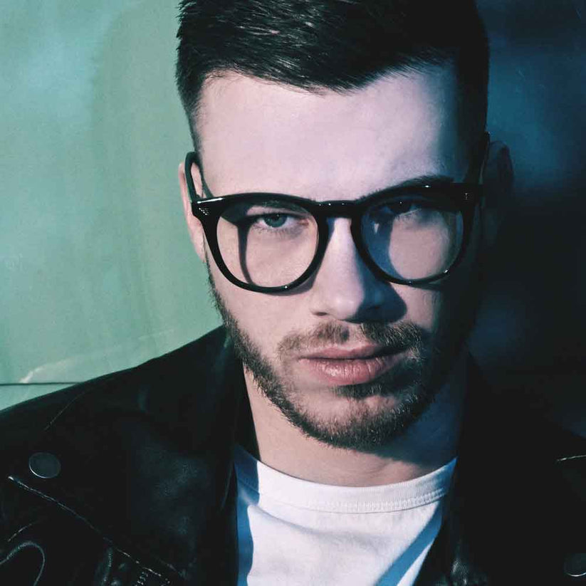 Deano Black Round Glasses | Men’s Acetate Frames by JOIUSS™